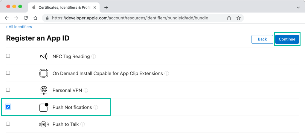Push Notification(プッシュ通知)の App Id を生成する方法 Ios アプリ Push Notification(プッシュ通知)を実装する方法 Swift